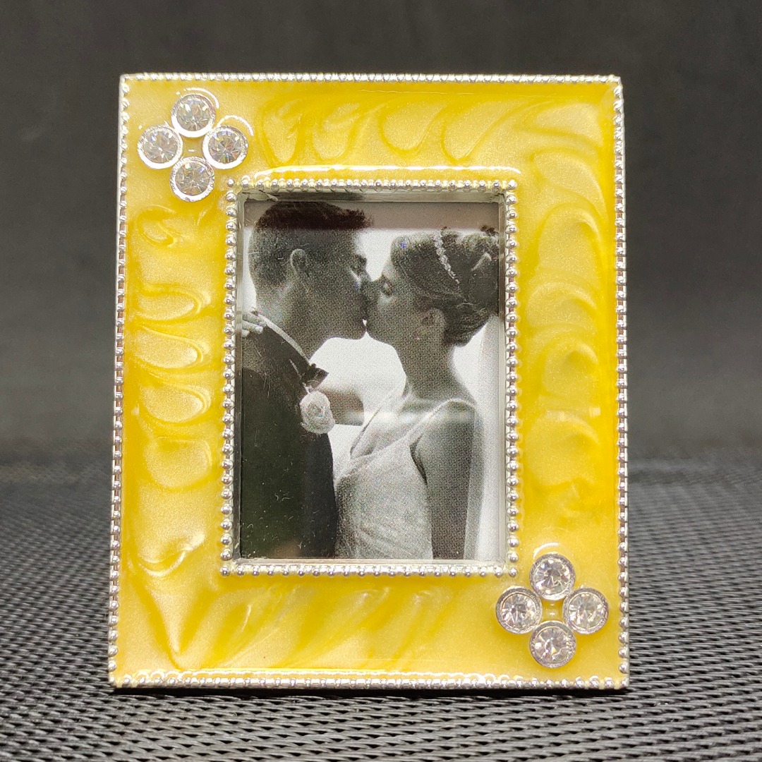 The Juliana Collection Photoframe with Metal Bezel, Enamel and ...