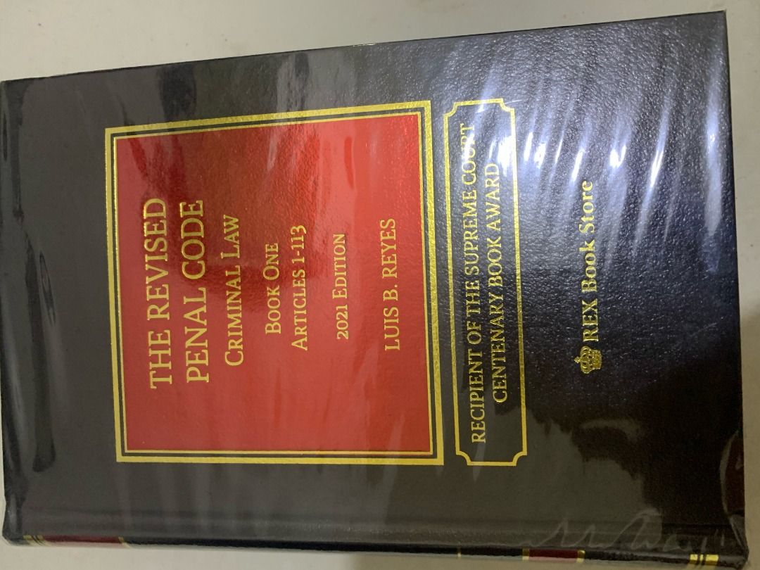 The Revised Penal Code Criminal Law Book One Articles 1 113 2021
