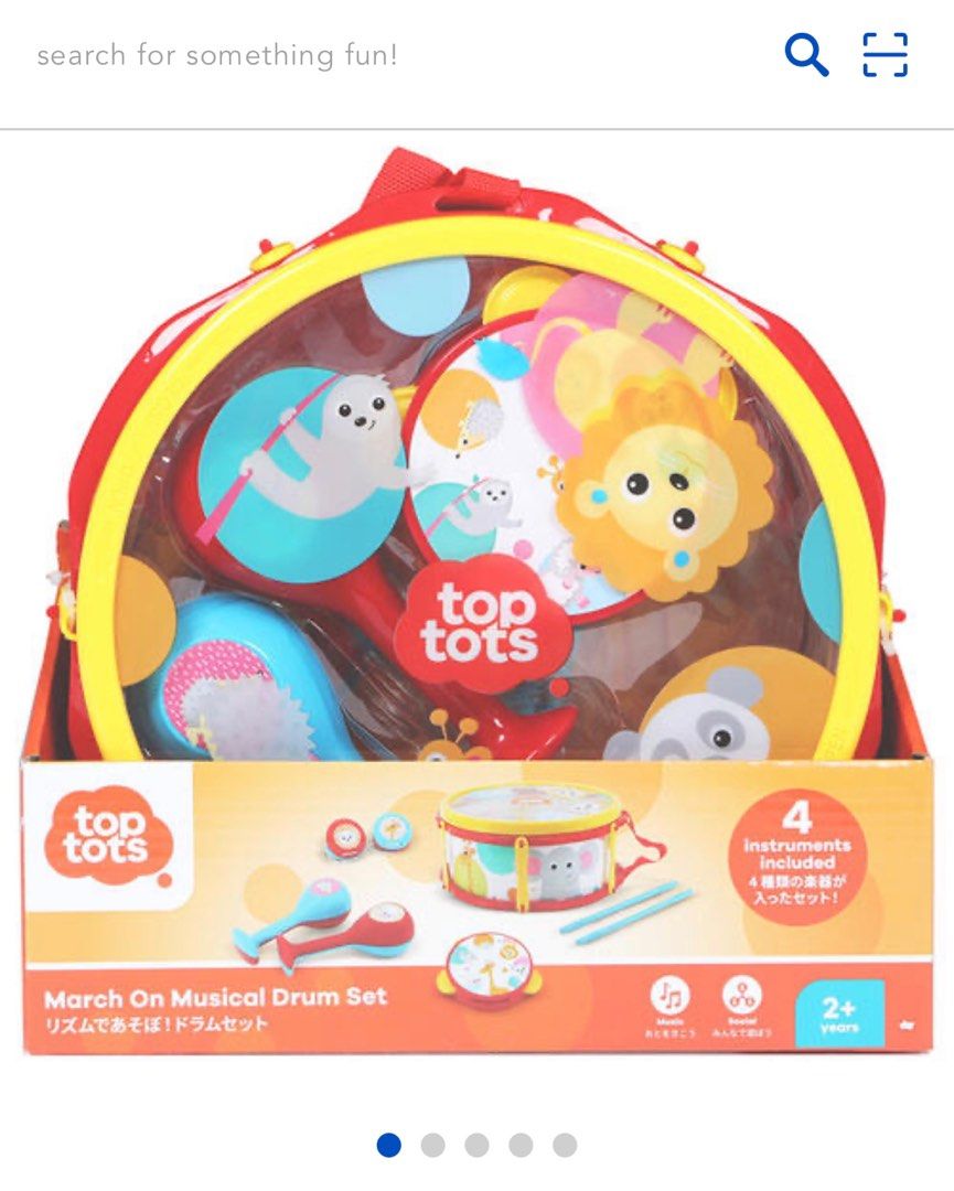 Top Tots March On Musical Drum Set, Hobbies & Toys, Toys & Games on ...