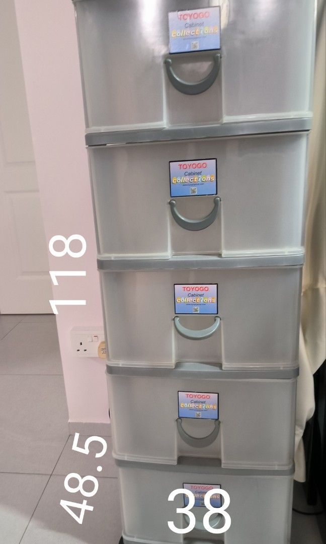 Toyogo storage box 5 tier, Furniture & Home Living, Home Improvement ...