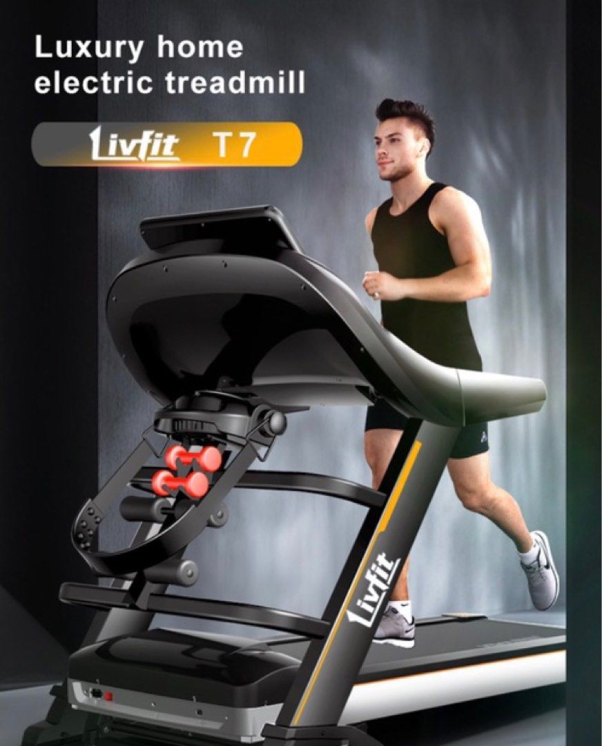 Treadmill LIVFIT T7, Sports Equipment, Exercise & Fitness, Cardio ...