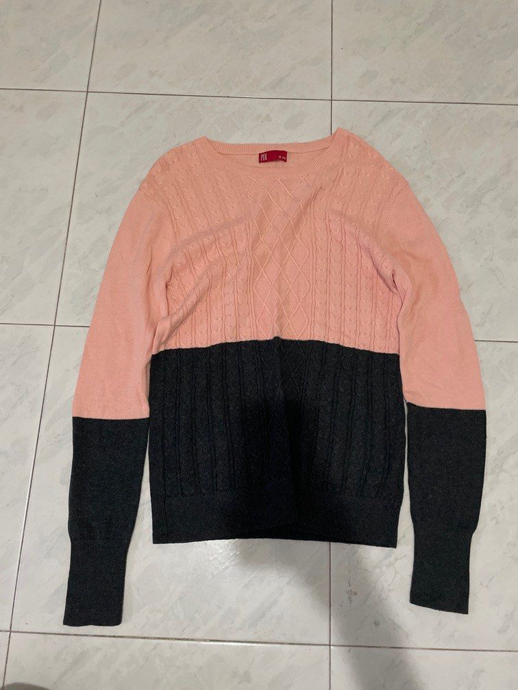 Two-tone Padini Sweater, Women's Fashion, Tops, Longsleeves on Carousell