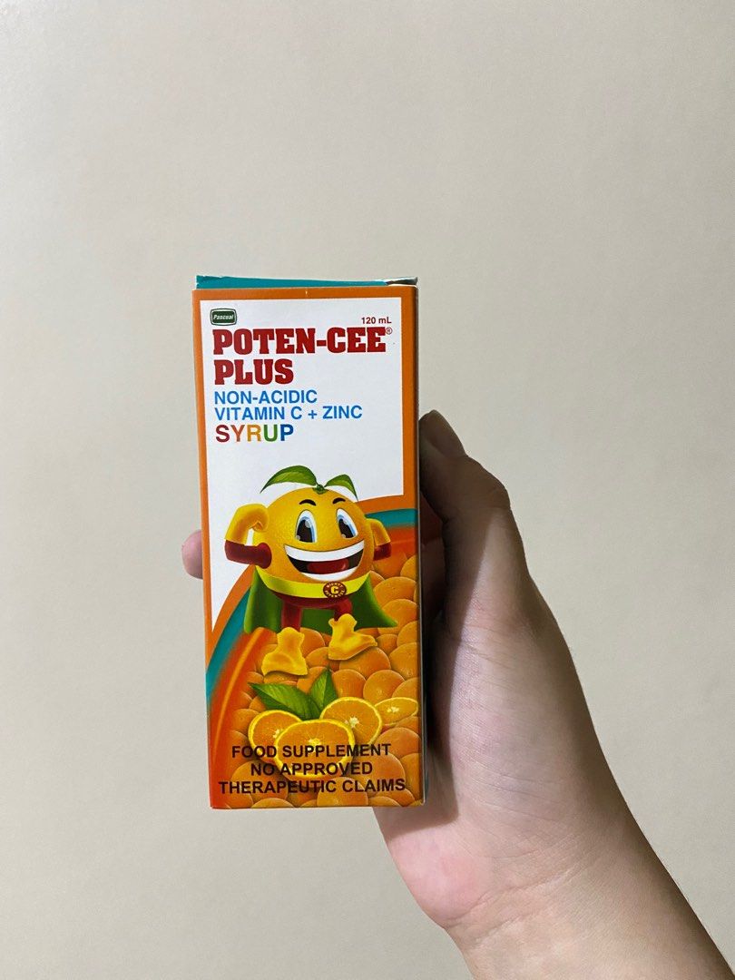 Unused Poten Cee Plus Non Acidic Vitamin C + Zinc Syrup 120ml, Health ...