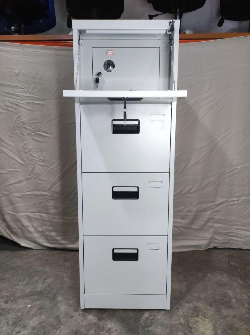 VERTICAL CABINET WITH VAULT ( 4 DRAWERS ) - METAL, Furniture & Home ...