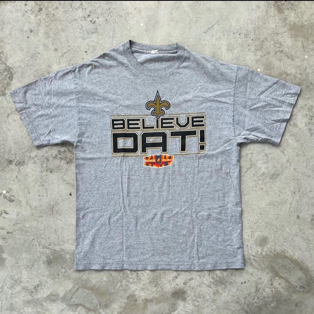 Vintage 00s Super Bowl Believe Dat Tee, Men's Fashion, Tops & Sets ...