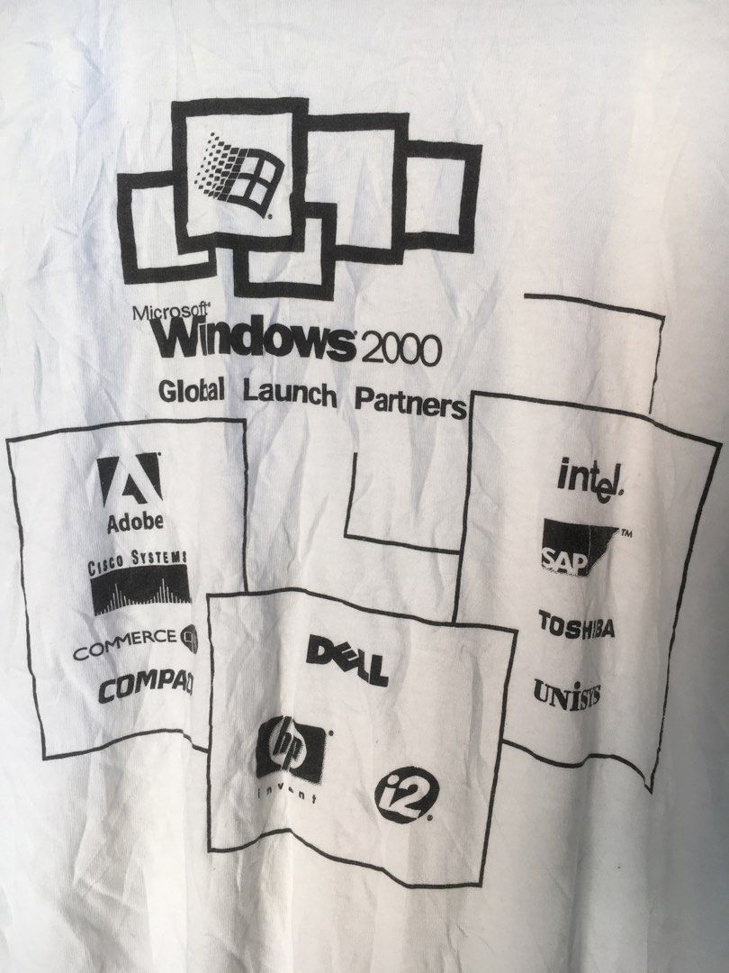 Vintage Windows 2000 tshirt, Men's Fashion, Tops & Sets, Tshirts & Polo ...