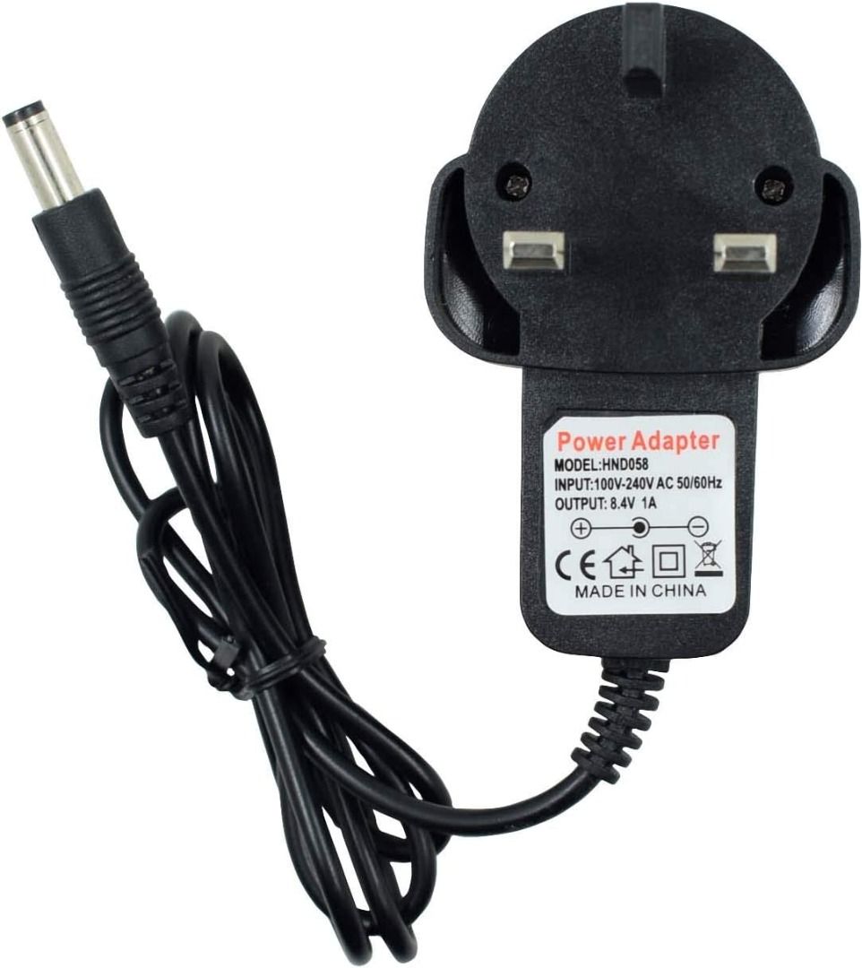 WASAGA Power Adapter AC DC Wall Charger 8.4V 1A (1000mA) for 18650 ...