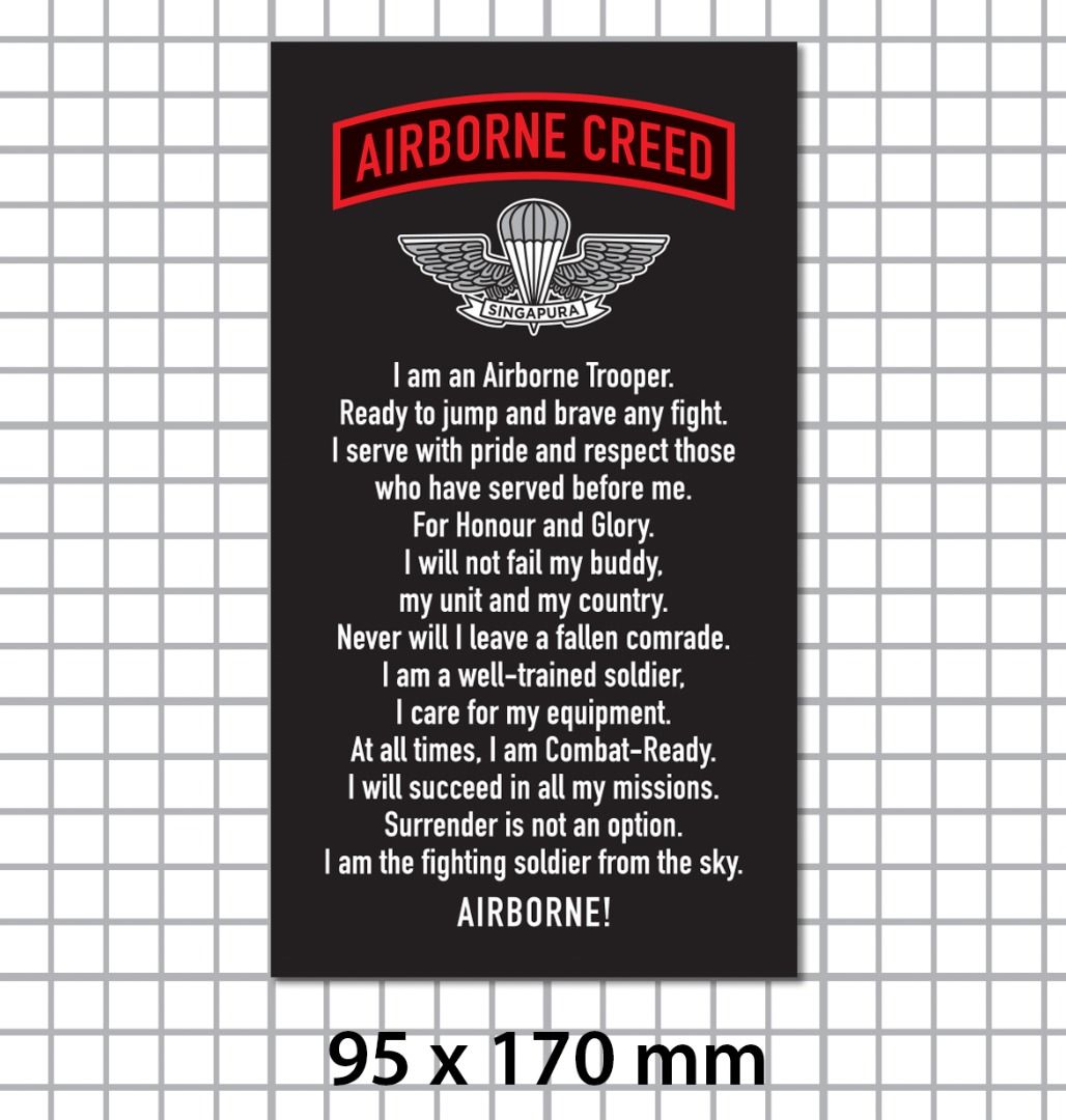 Waterproof Sticker : AIRBORNE CREED . $6 ea / 2 for $10 + Free Normal ...