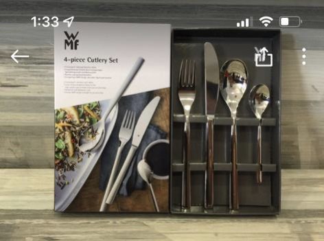 WMF 4- Piece Cutlery Set, Furniture & Home Living, Kitchenware ...