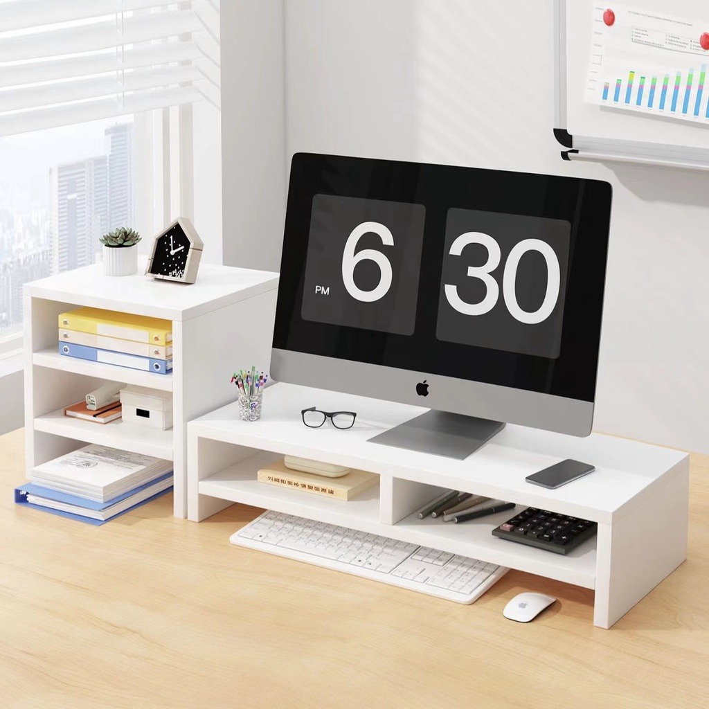 Wooden Monitor Riser Stand Ergonomic Laptop Stand Desktop Storage ...