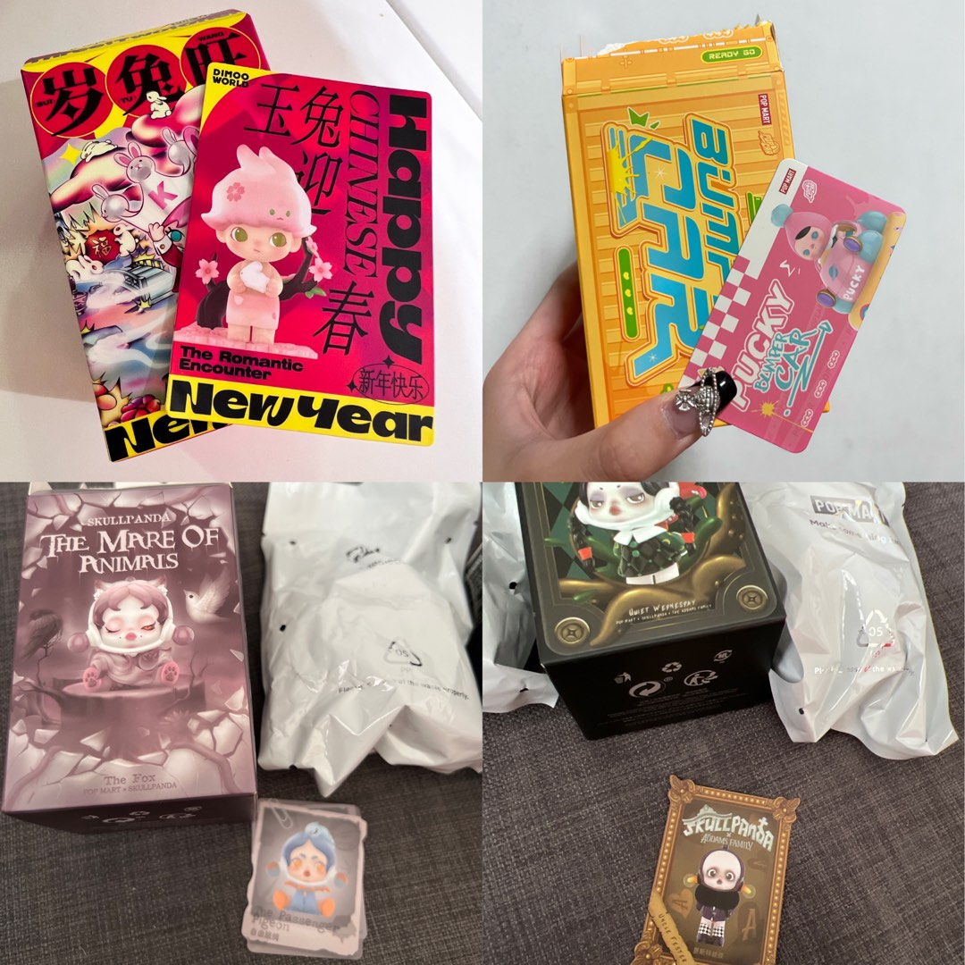 WTT/WTS popmart cny dimoo, bumpercare,addams family, mare of animals ...