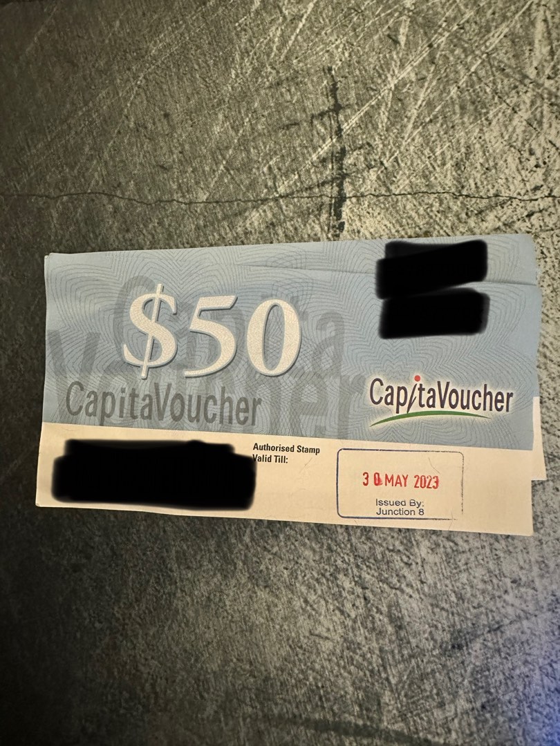 $100 Capita Voucher, Tickets & Vouchers, Vouchers on Carousell