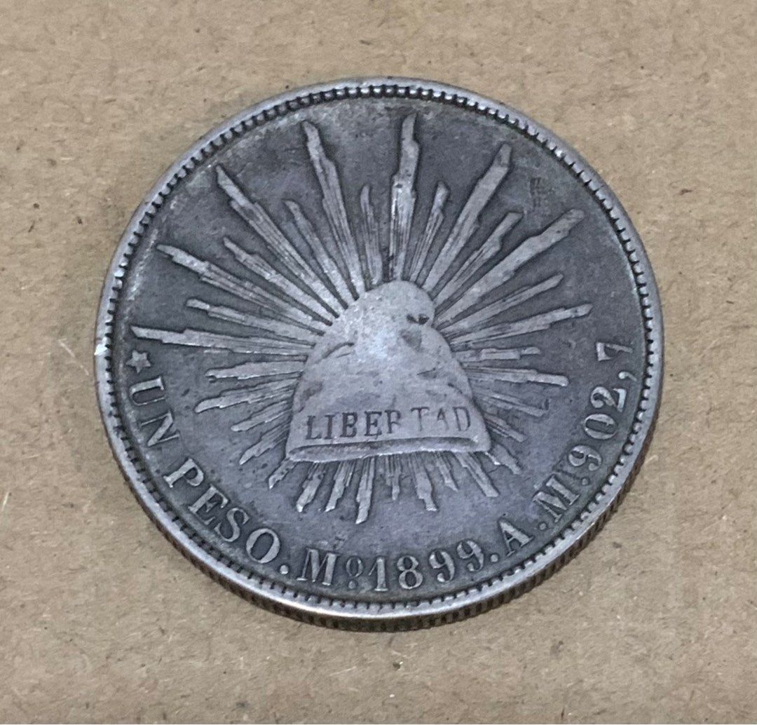 1899 Republica Mexicana UN Peso Old Silver Coin, Hobbies & Toys ...