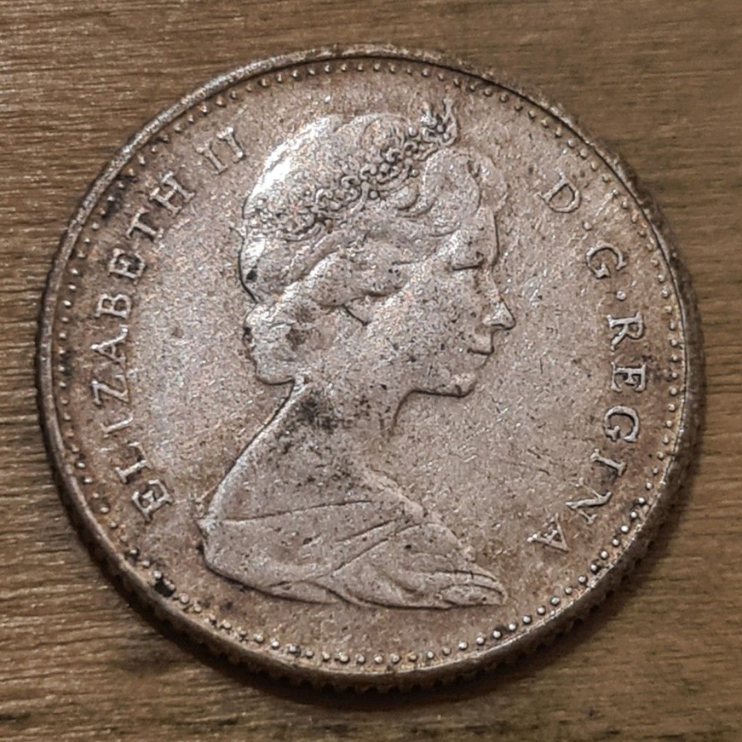 1968 Canada Queen Elizabeth II 10 Cent Silver Coin, Hobbies & Toys ...