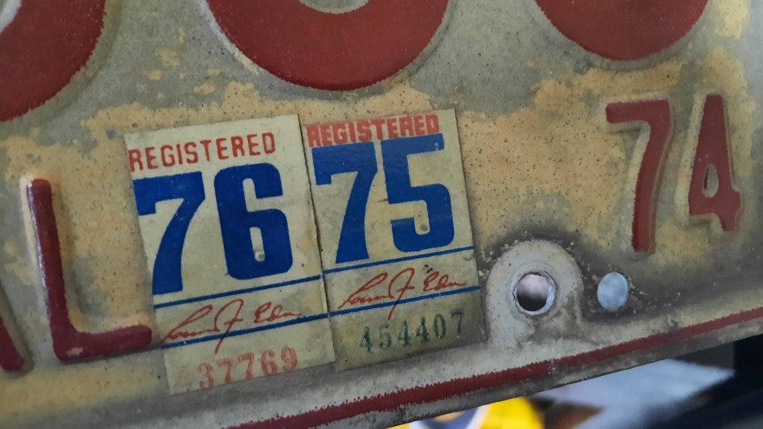 1974 vintage car plate (rare), Hobbies & Toys, Memorabilia ...