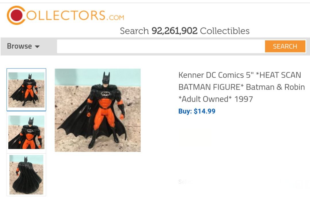 1997 5" Kenner DC Comics Heat Scan Batman Figure, Hobbies & Toys, Toys ...