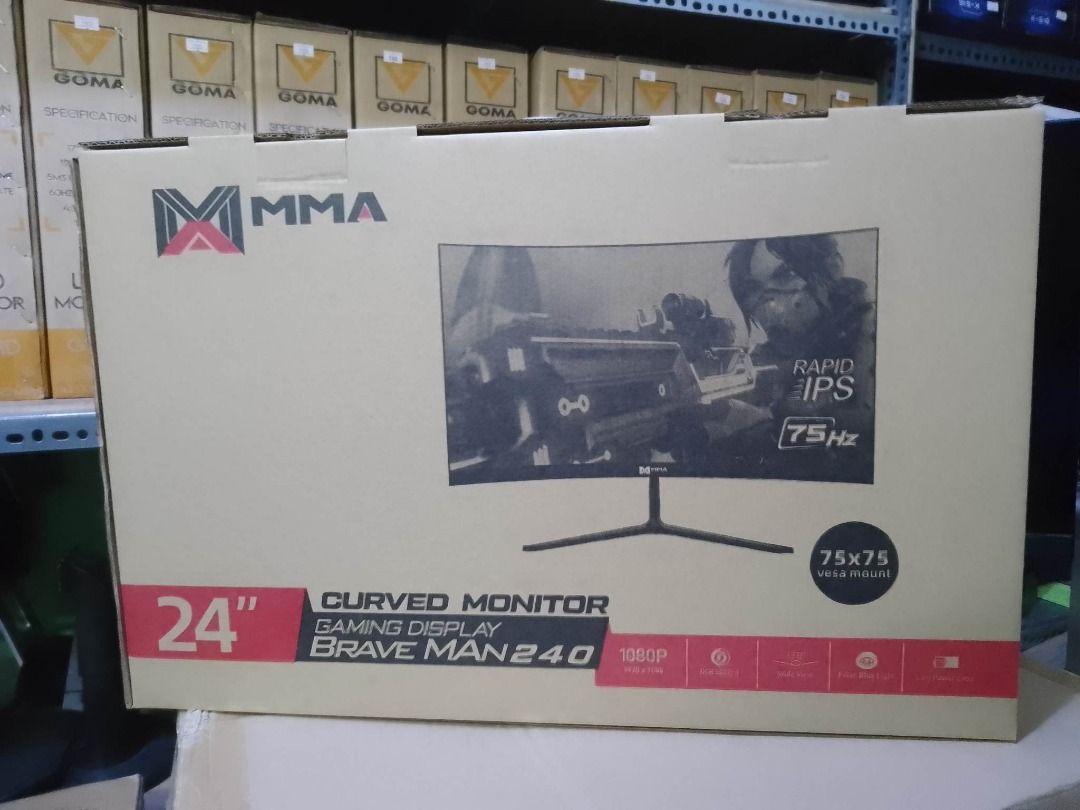24 WIDE IPS FRAMELESS SEMI CURVED MMA MONITOR, Computers & Tech, Parts ...
