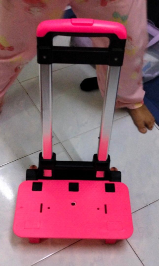 2 wheel school back trolley Troli beg sekolah budak, Hobbies & Toys ...