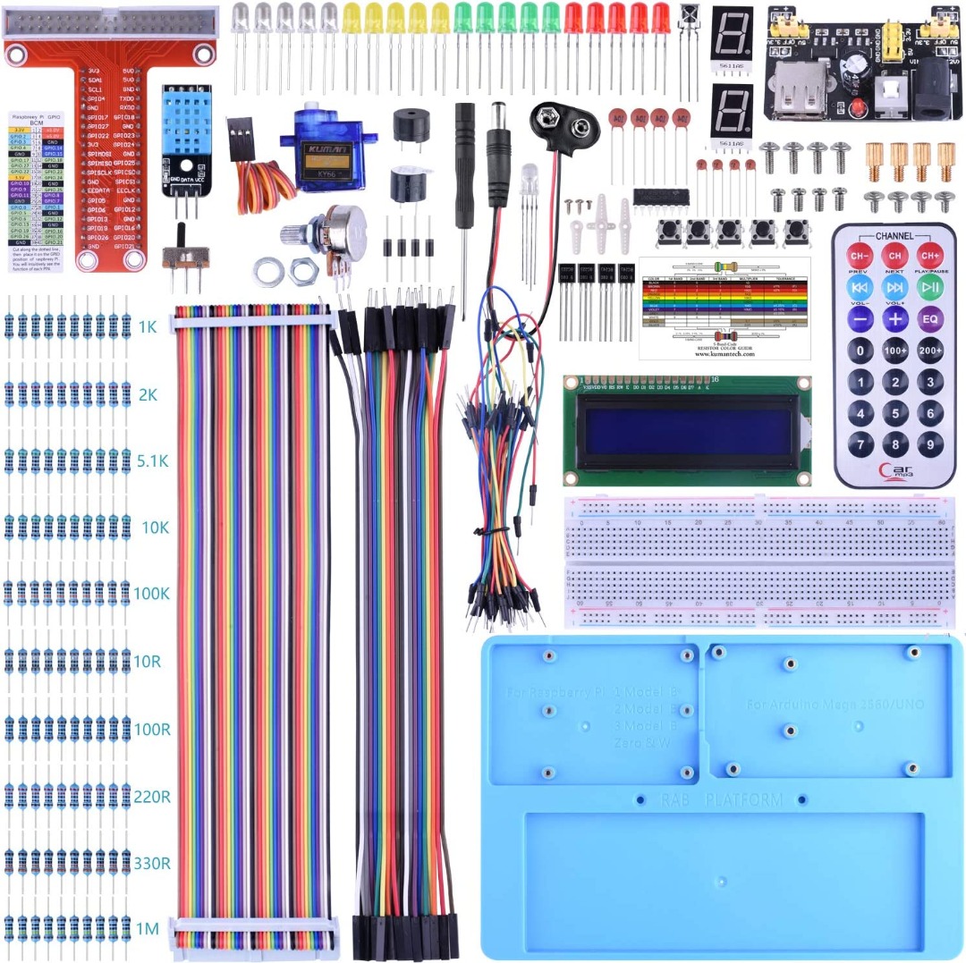 3422) BONROB Raspberry Pi 4 Model B 3B+ Starter Learning Kit, with GPIO ...
