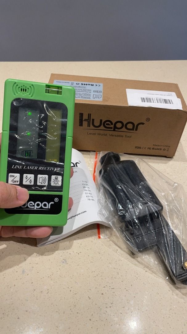 3433) Laser Detector for Line Laser Level, Huepar LR-5RG Digital Laser ...