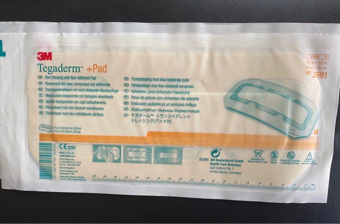 3M Tegaderm + Pad 9x25cm, Health & Nutrition, Medical Supplies & Tools ...