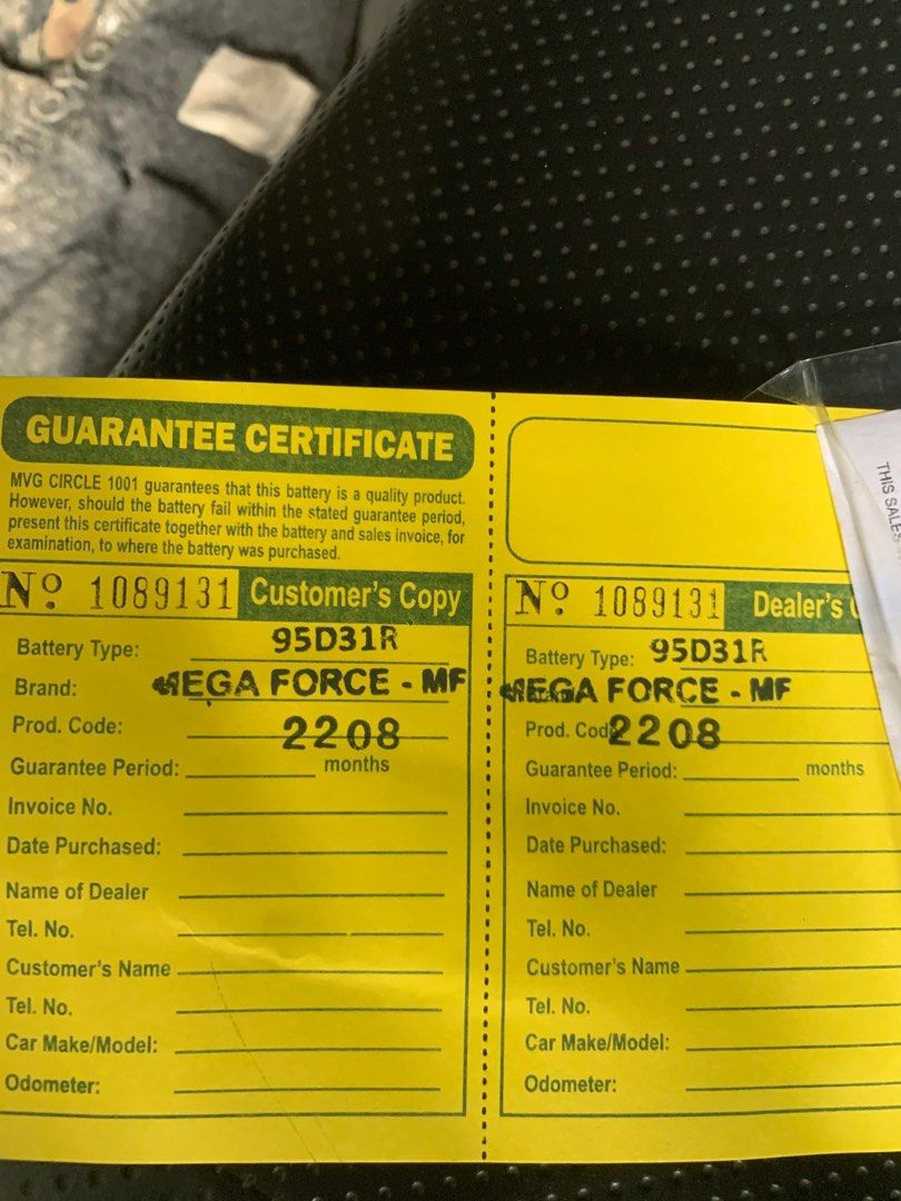 3sm battery reverse for toyota hi ace once lang nagamit, Car Parts ...