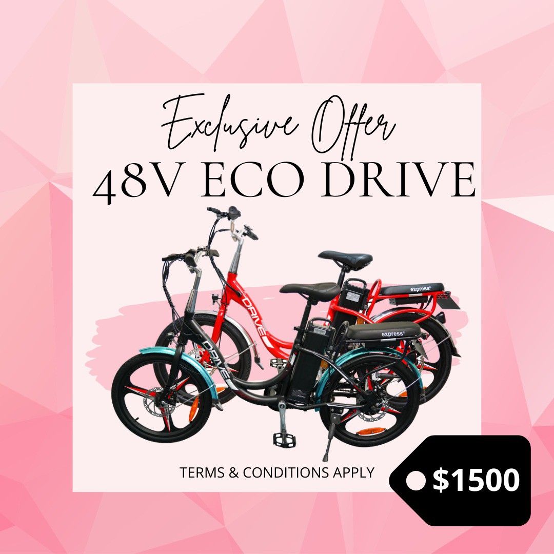 48V Eco Drive Ebike 10.5Ah Samsung Battery + Multiple Free Gifts ...