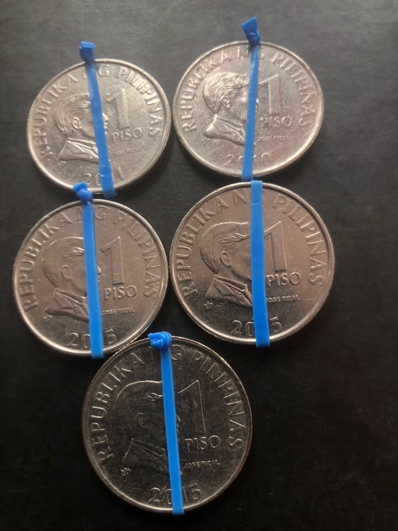 5 pcs 1 peso rotated error coin, Hobbies & Toys, Memorabilia ...