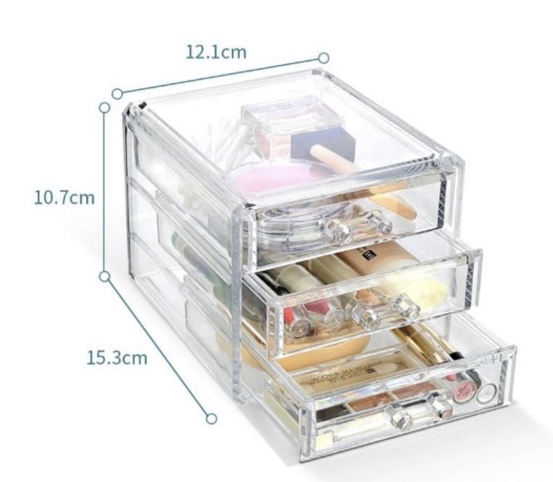 Acrylic Makeup Organizer Drawer Miniso, Perabotan Rumah di Carousell