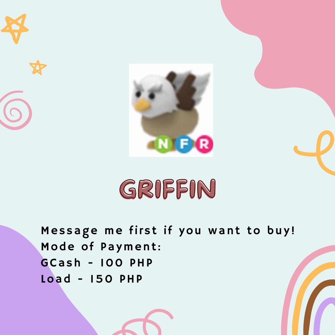 ADOPT ME NFR GRIFFIN (NEON FLY RIDE), Video Gaming, Video Games, Others ...