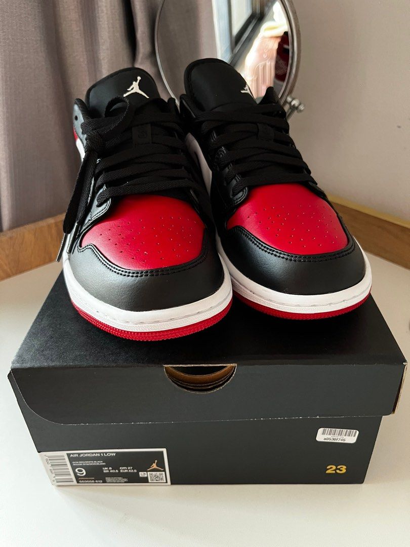 Air Jordan 1 Low Bred Toe, Men's Fashion, Footwear, Sneakers on Carousell