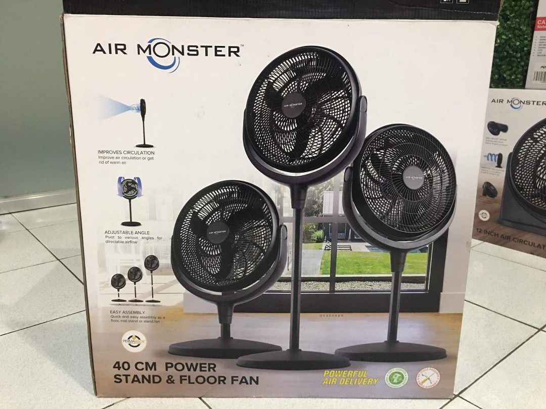 Air Monster 16" Power Stand Fan, Furniture & Home Living, Lighting ...