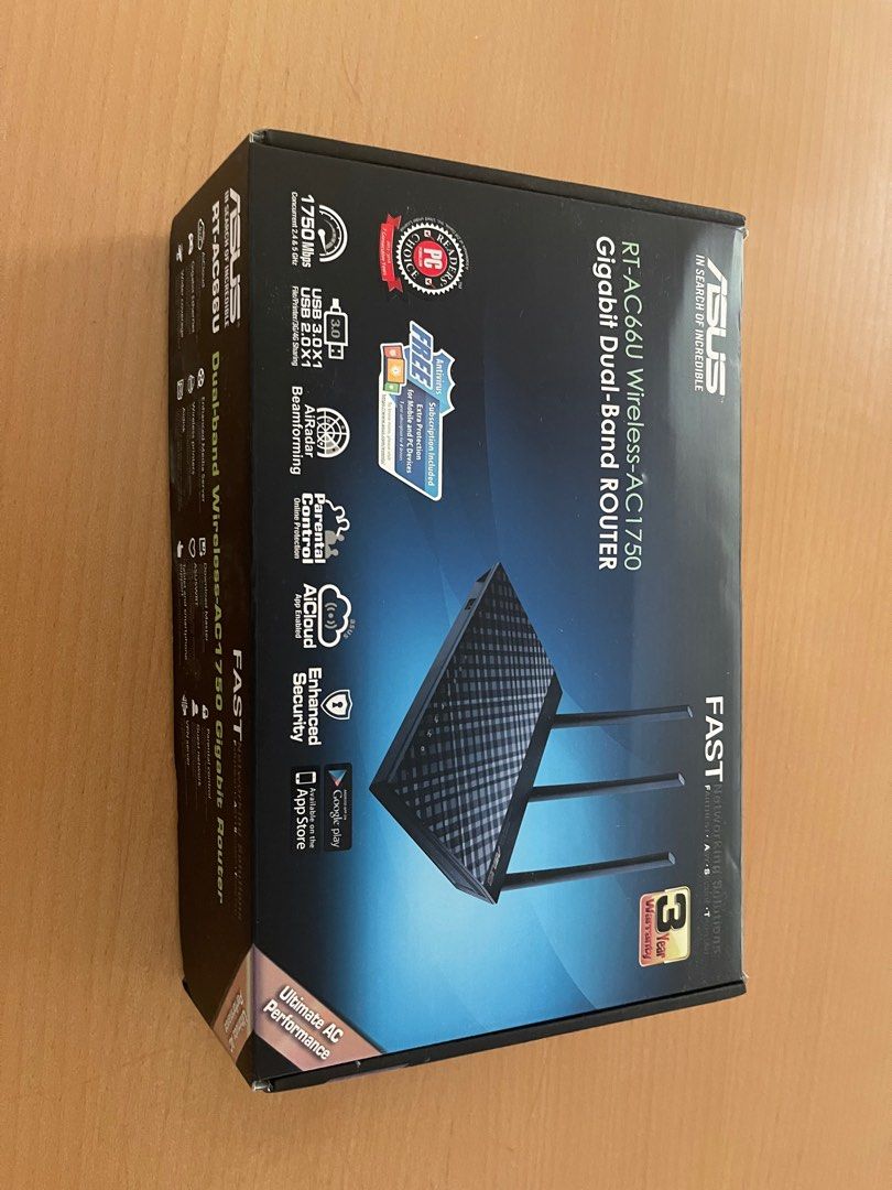 Asus gigabit dual-band router RT-AC66U wireless AC1750, Computers ...