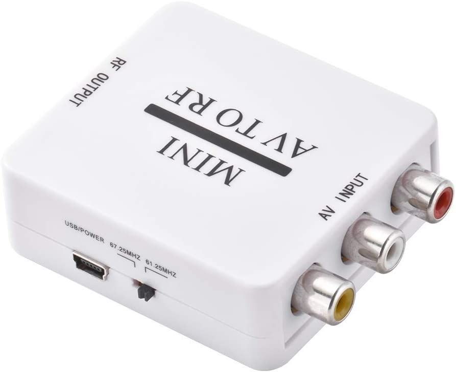 AV to RF Converter,RCA AV To RF Female Video Adapter Converter MHz 61. ...