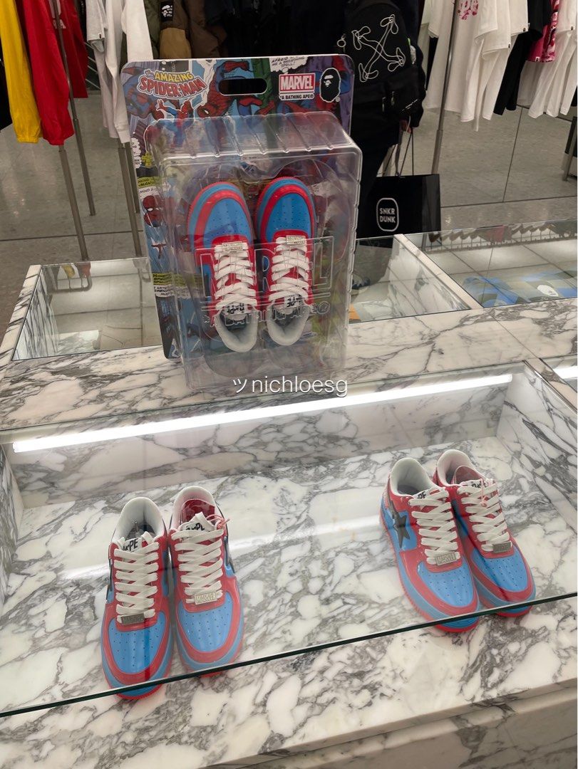 BAPE X MARVEL SPIDER-MAN BAPE STA, Men's Fashion, Footwear, Sneakers on ...