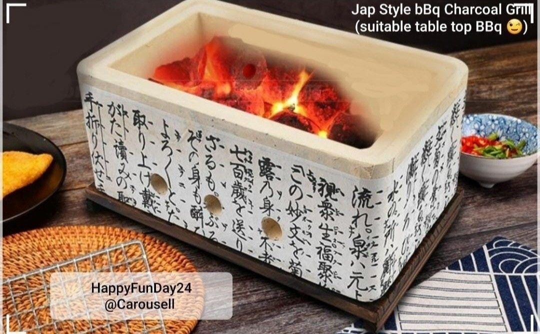 Charcoal Bbq Binchotan Grill Barbaque pit stove ceramic, TV & Home ...