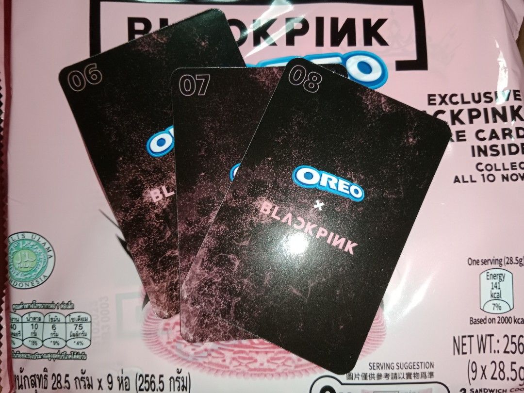 Blackpink X Oreo photo cards 06, 07, 08, Hobbies & Toys, Memorabilia ...