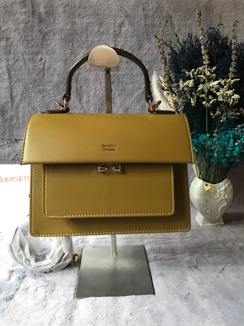 BNew Samantha Thavasa Top Handle Bag (2way), Women's Fashion, Bags & Wallets, Shoulder Bags on ...