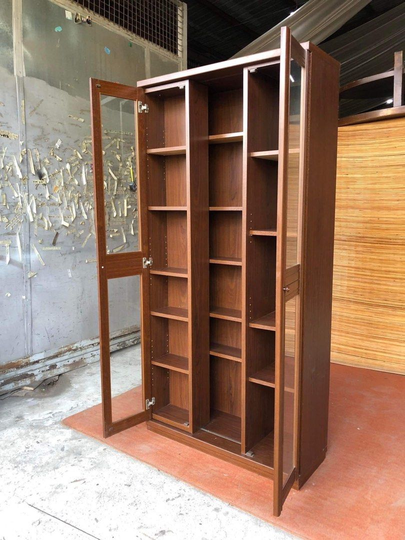 Bookshelf with sliding front shelf, Furniture & Home Living, Furniture ...