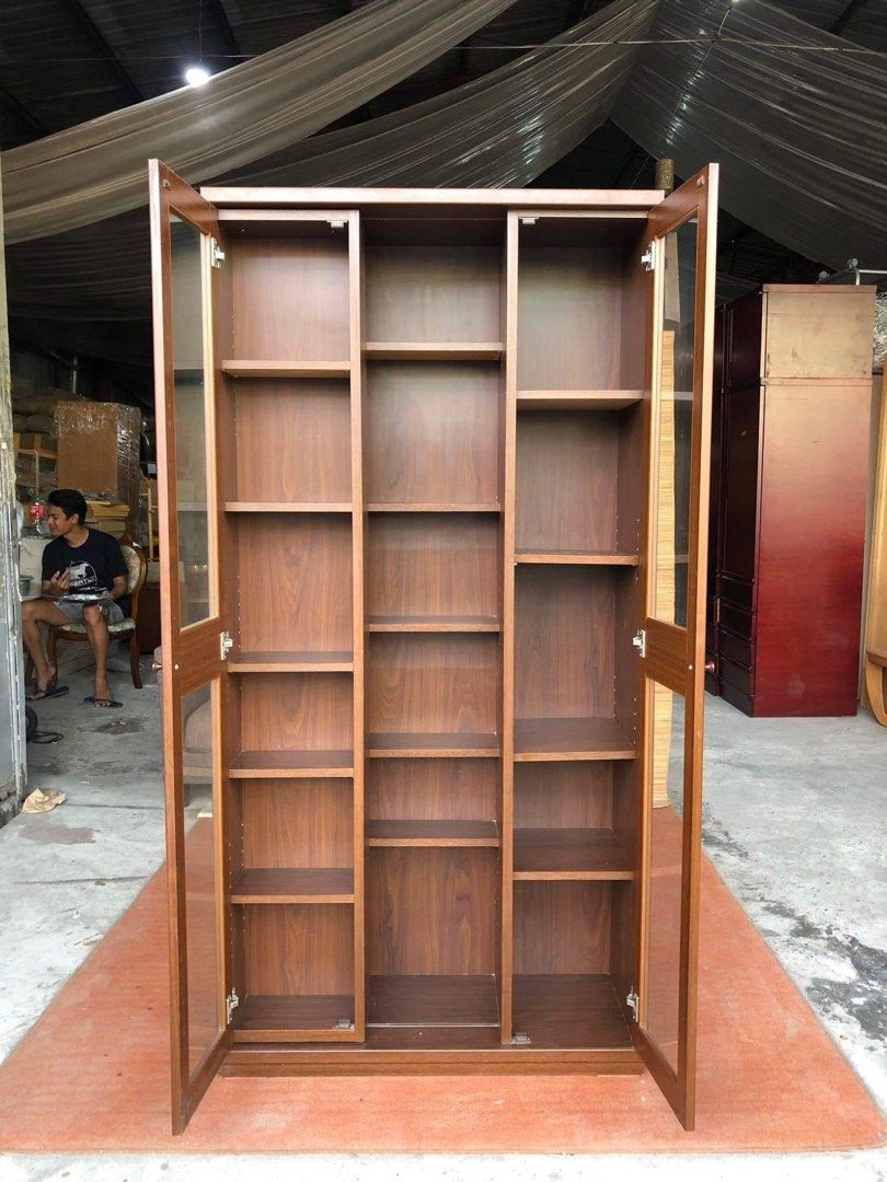 Bookshelf with sliding front shelf, Furniture & Home Living, Furniture ...