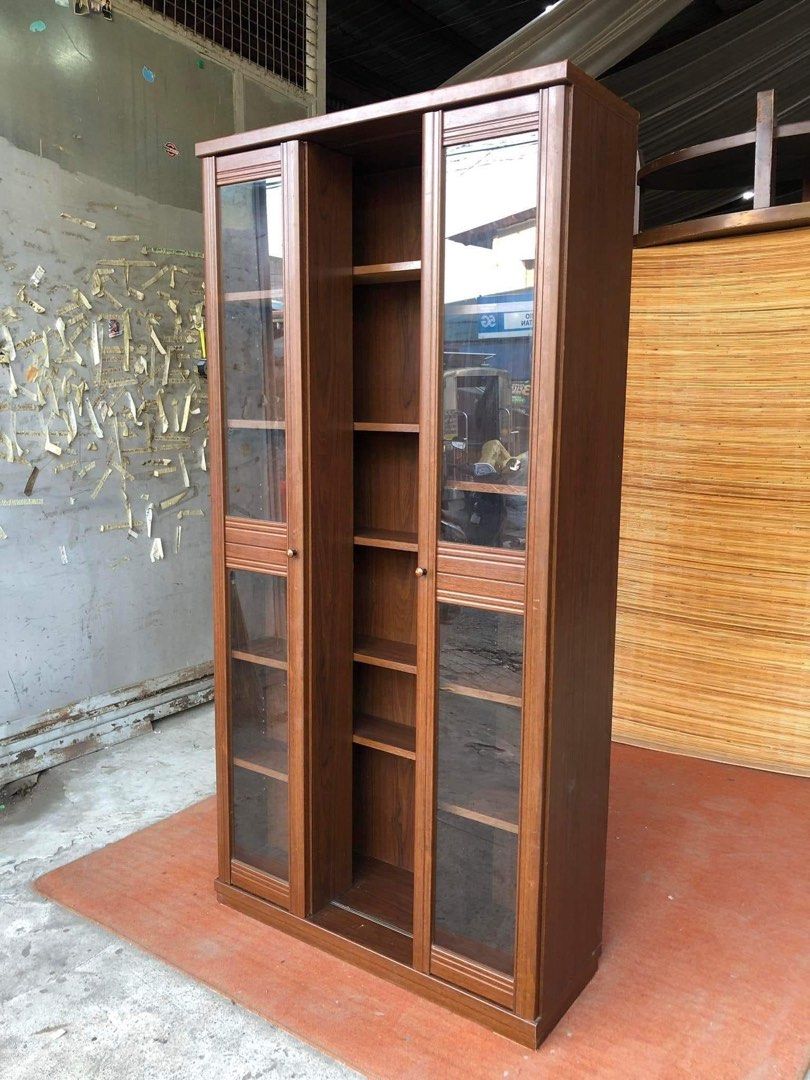 Bookshelf with sliding front shelf, Furniture & Home Living, Furniture ...