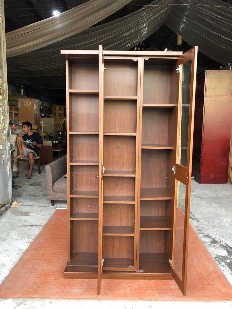 Bookshelf with sliding front shelf, Furniture & Home Living, Furniture ...
