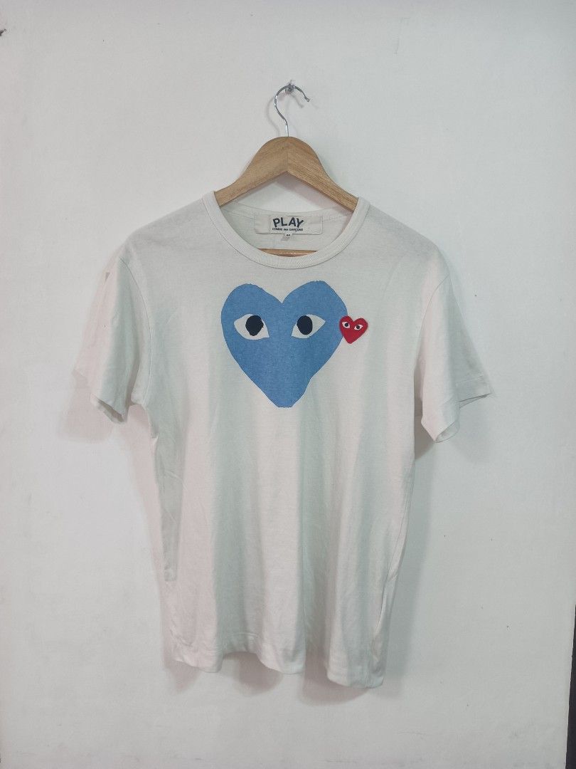 CDG PLAY Double Hearts, Men's Fashion, Tops & Sets, Tshirts & Polo ...