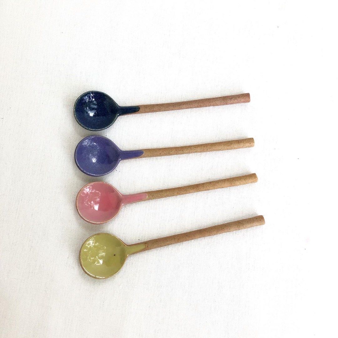 Ceramic Teaspoon Coffee Tea Stirrer Scooper, Furniture & Home Living ...