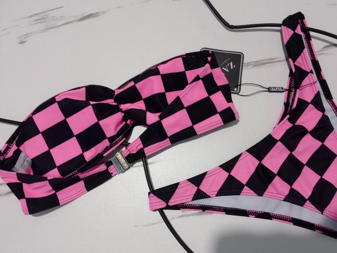 CHECKERED TWO PIECE SHEIN SMALL, Women's Fashion, Swimwear, Bikinis ...