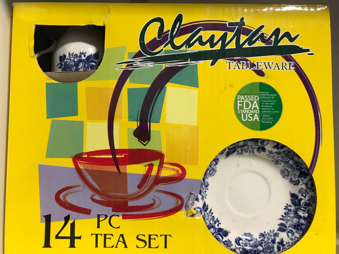 Claytan 14 piece Tea Set, Furniture & Home Living, Kitchenware ...