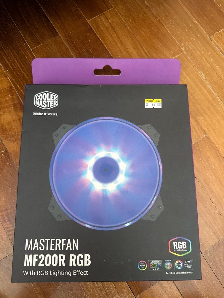 Cooler master 200mm rgb case fan, Computers & Tech, Parts & Accessories ...