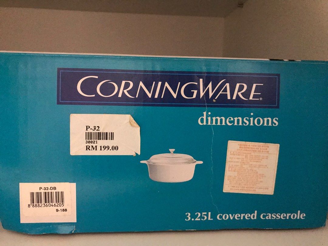 Corningware Dimensions 3.25 L Casserole, Furniture & Home Living ...