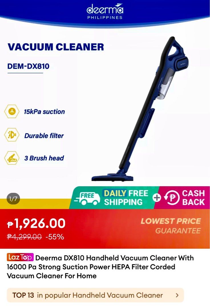 Deerma DX810, TV & Home Appliances, Vacuum Cleaner & Housekeeping on ...