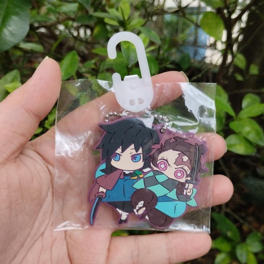 Demon Slayer Water Hashira Giyu Tomioka & Kamado Tanjiro Rubber strap ...